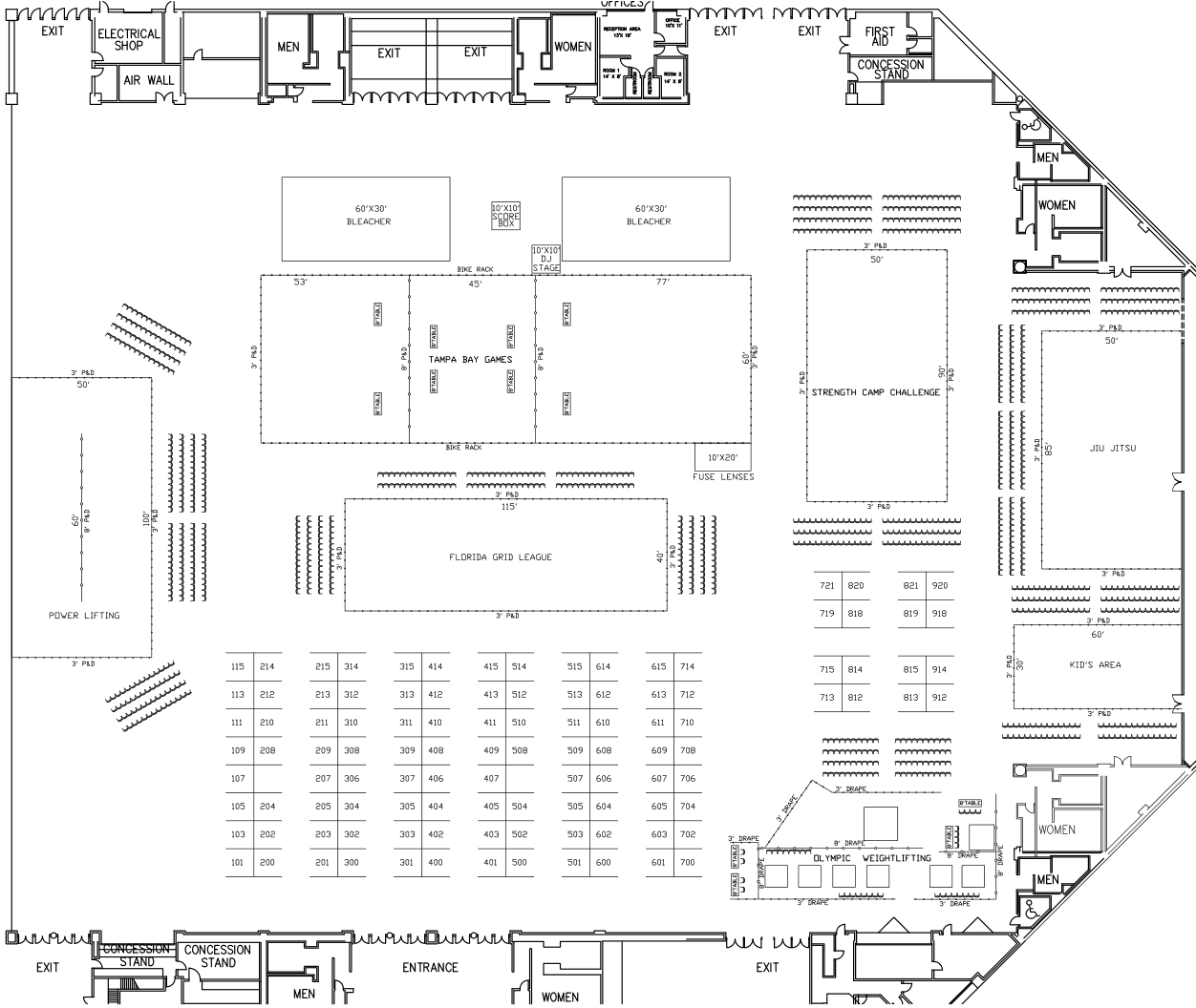 Floor Plan & Vendors – Tampa Bay Strength and Fitness Expo